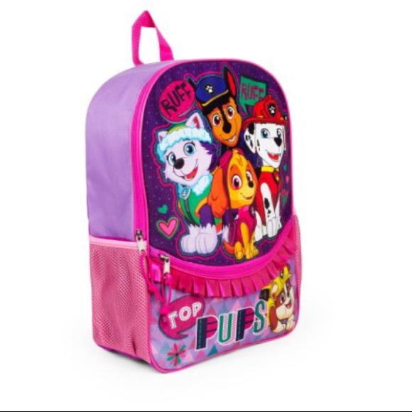 Nickelodeon | Other | New Paw Patrol Girls Backpack With Ruffle 6 ...